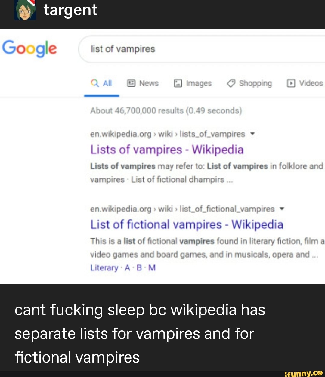 Go gle list of vampires en.wikipedia.org wiki" lists_of_vampires Lists ...