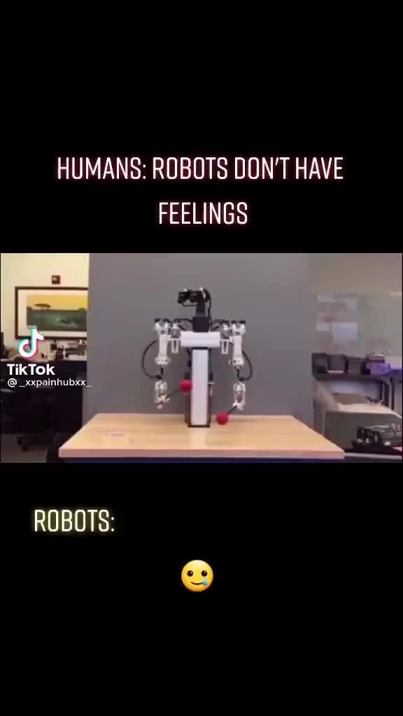 HUMANS: ROBOTS DON'T HAVE FEELINGS cf ROBOTS: - )