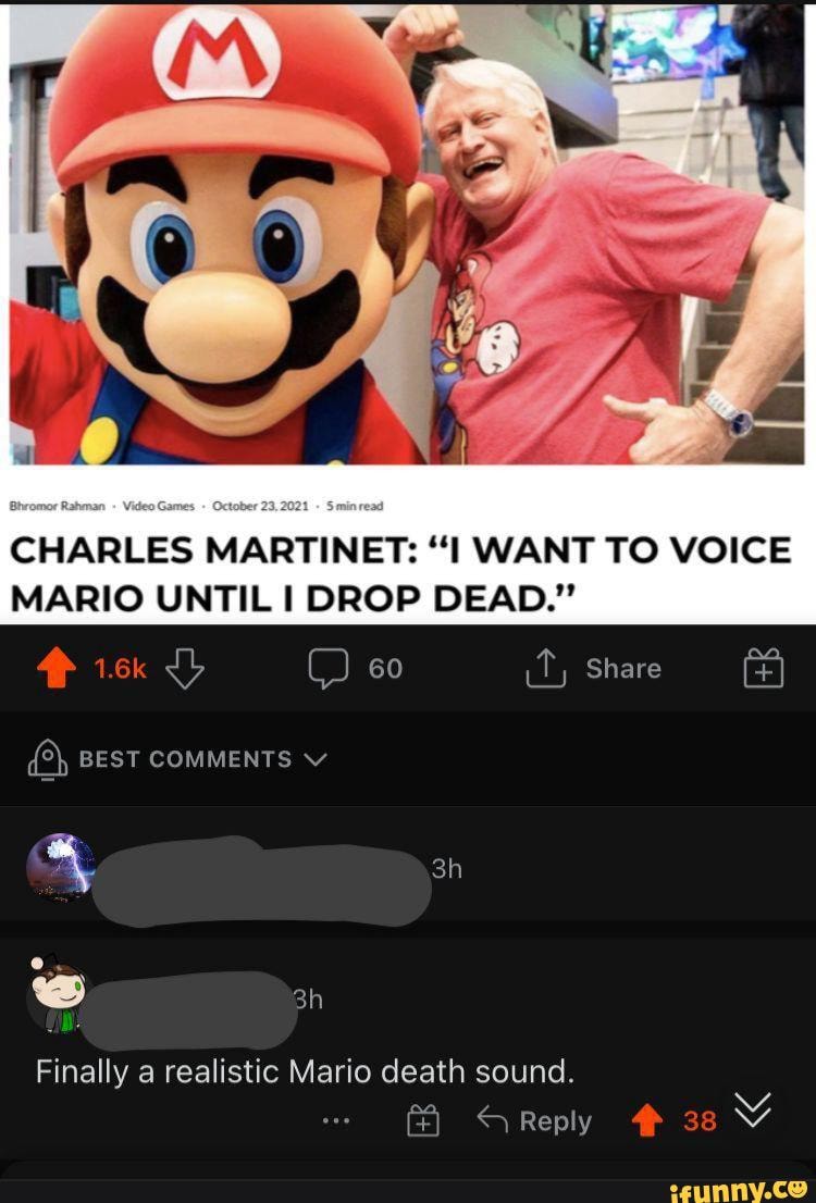 CHARLES MARTINET: "I WANT TO VOICE MARIO UNTIL DROP DEAD." ) 60 Share ...