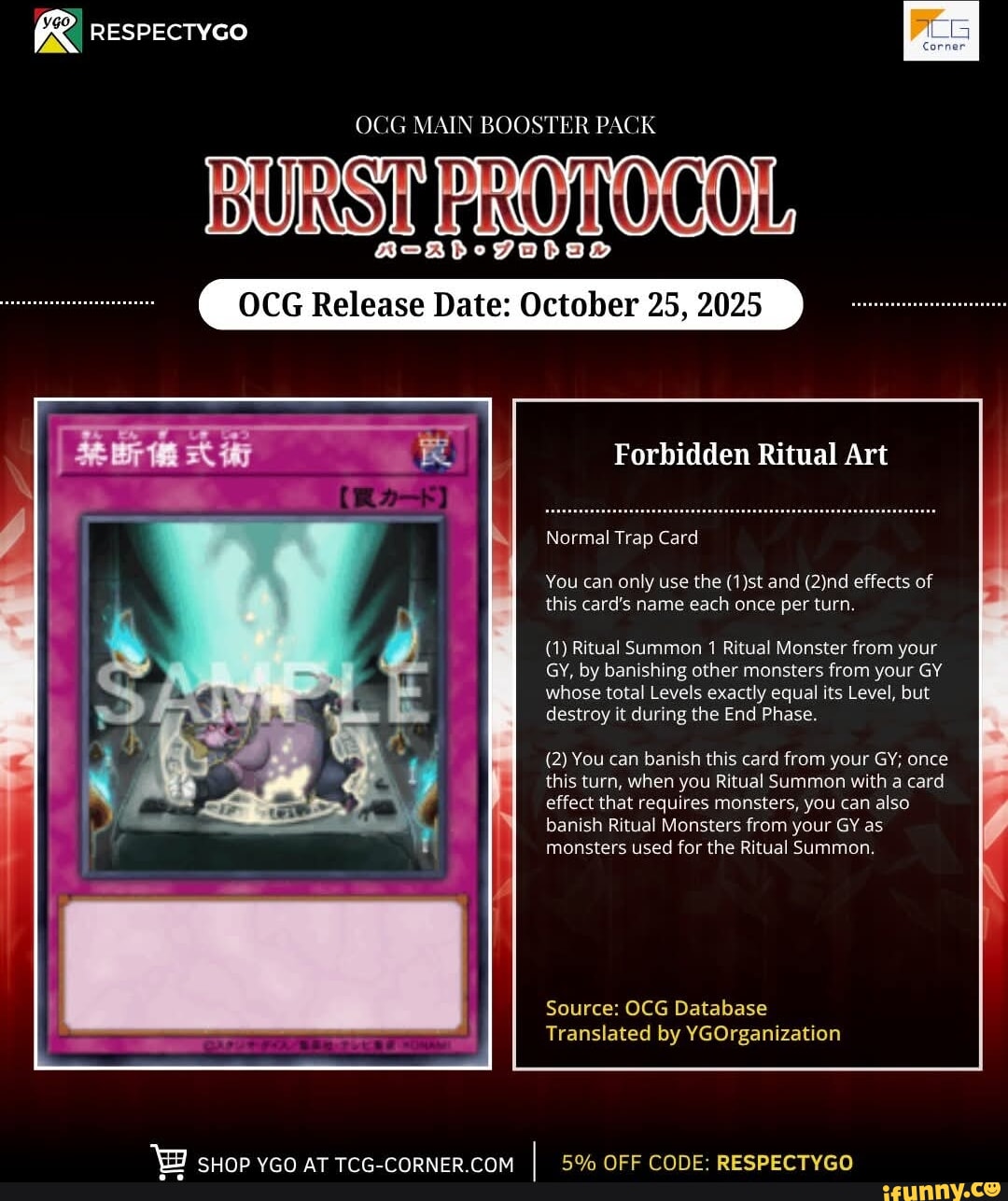 RESPECTYGO OCG MAIN BOOSTER PACK BURST PROTOCOL OCG Release Date ...