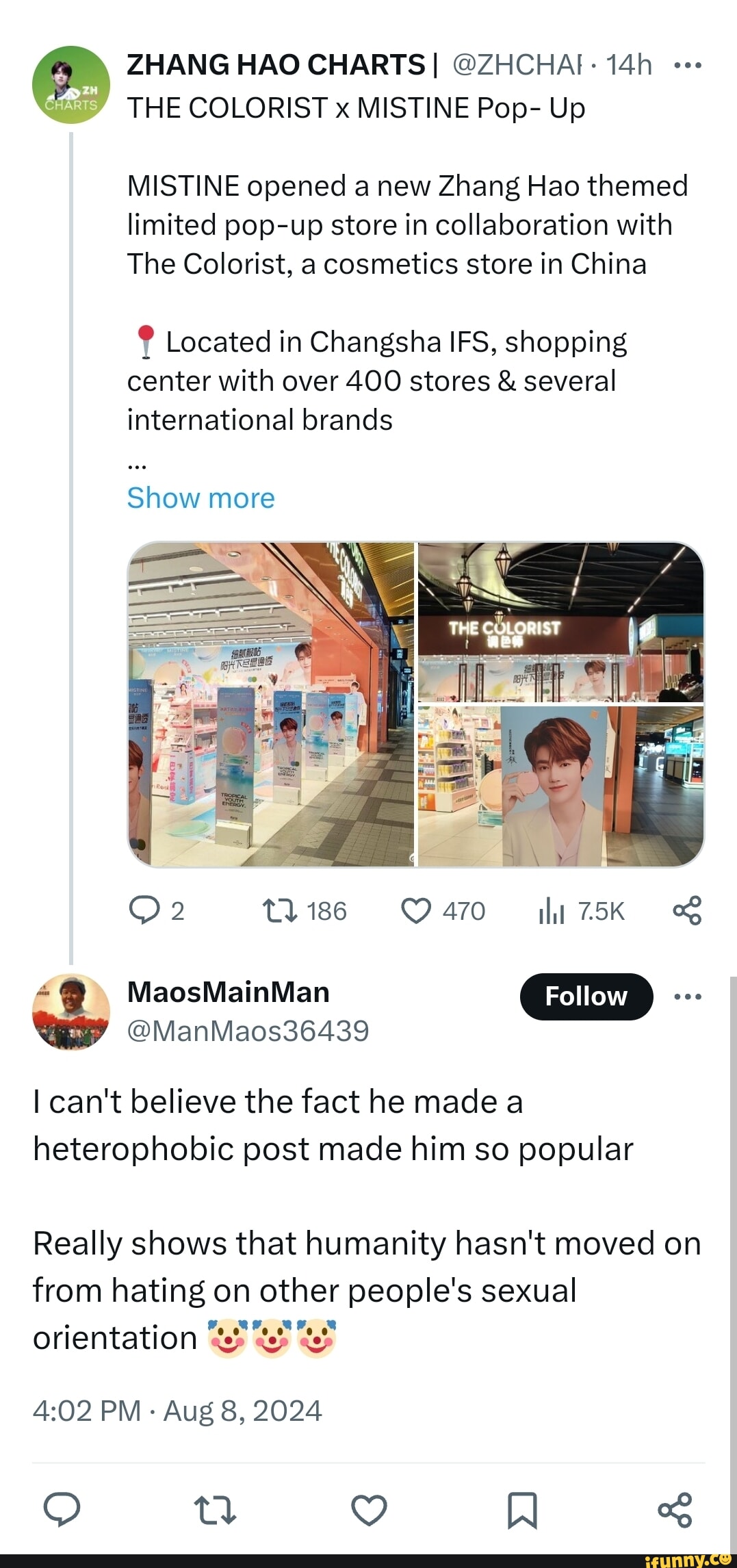 ZHANG HAO CHARTS I @ZHCHAI: THE COLORIST x MISTINE Pop- Up MISTINE ...