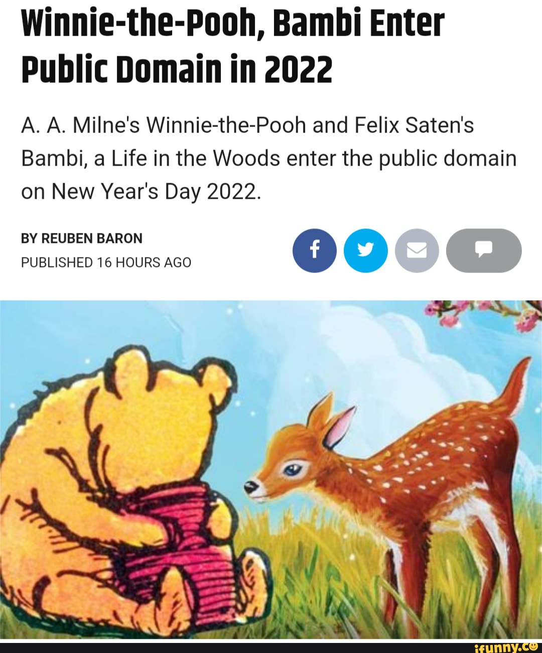 Winnie-the-Pooh, Bambi Enter Public Domain in 2022 A. A. Milne's Winnie ...