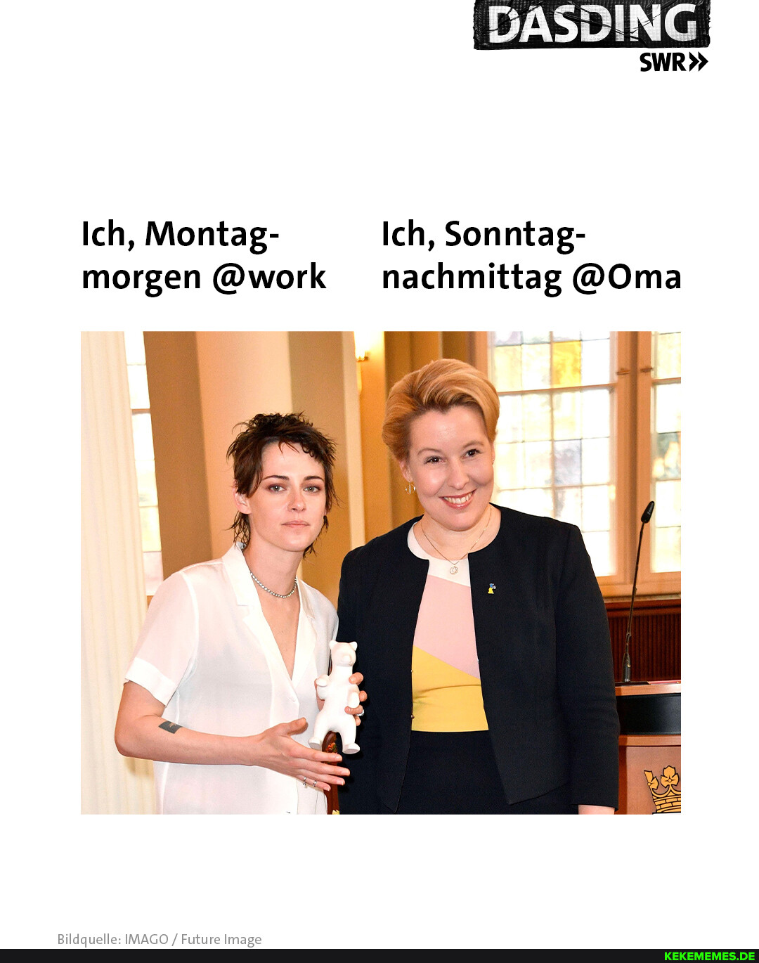 Kristen Stewart X @franziskagiffey einfach Traum-Meme-Duo 💛 Die beiden ...