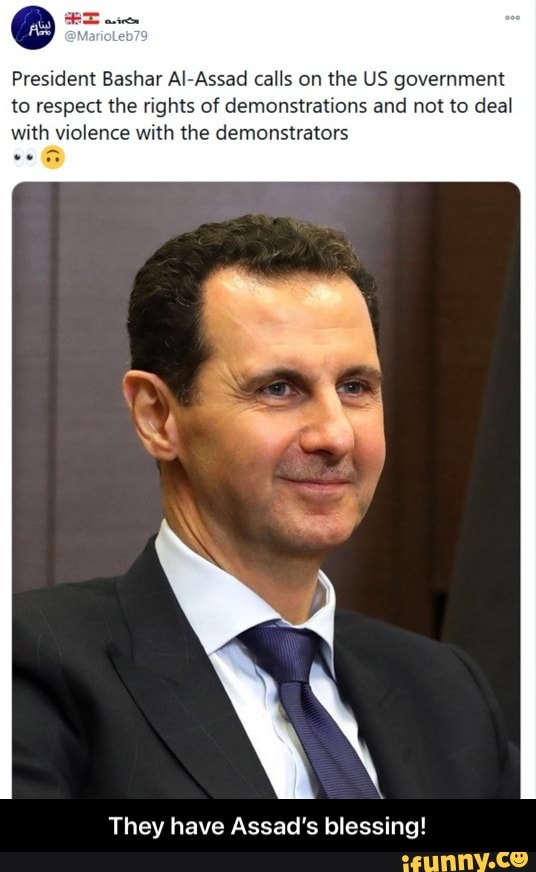 President Bashar Al Assad calls on the US government to respect the ...