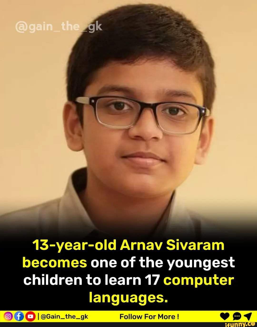 13-year-old Arnav Sivaram becomes one of the youngest children to learn 17 computer languages. I ...