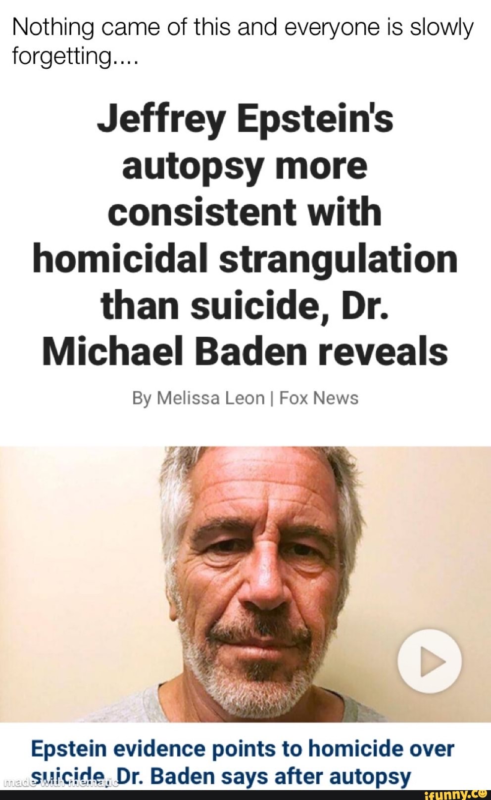 Nothing came of this and everyone is slowly forgetting... Jeffrey ...