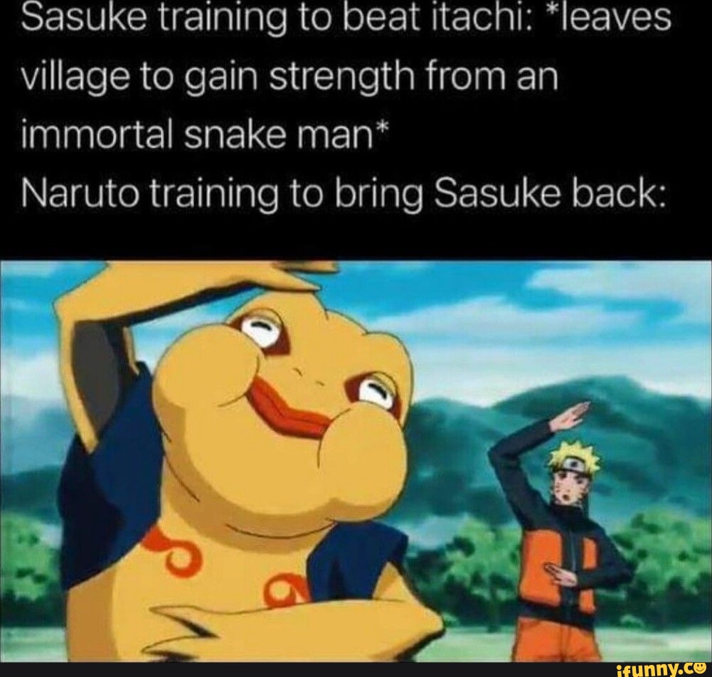 Sasuke training to beat ttacni: "leaves village to gain strength from ...
