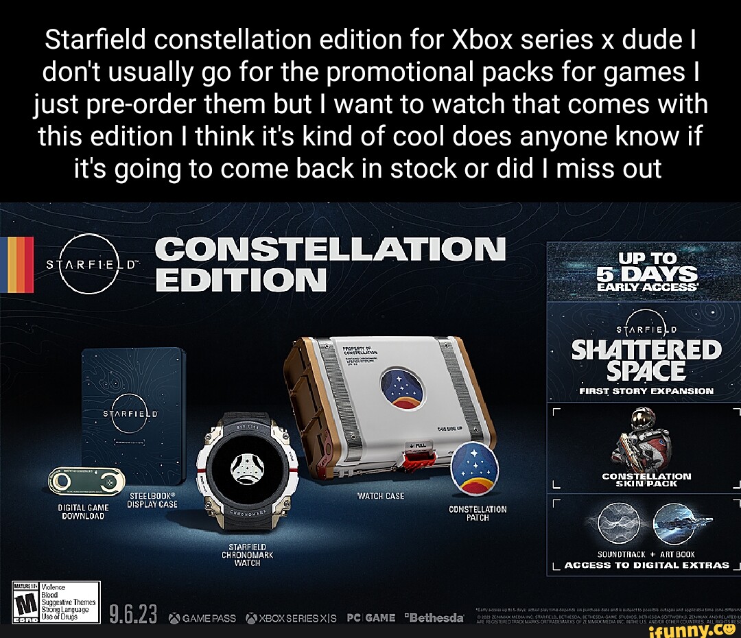 Starfield constellation edition for Xbox series x dude I don't usually ...