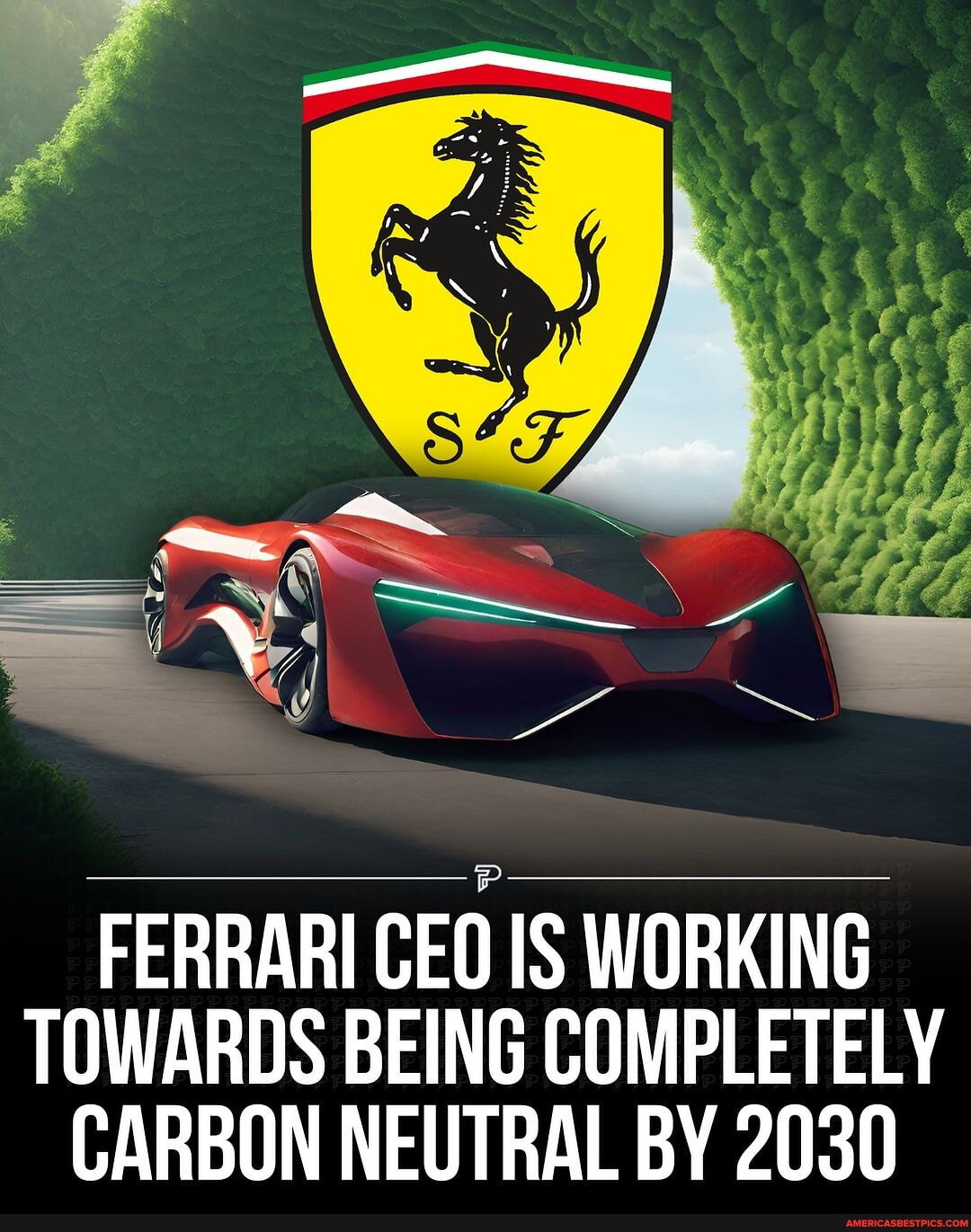 Ferrari is committed to achieving carbon neutrality by Across their entire value chain ...