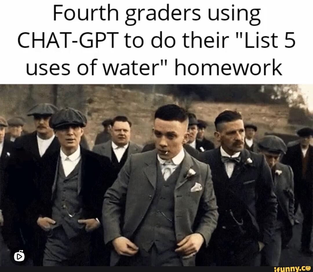 Fourth graders using CHAT-GPT to do their "List uses of water" homework ...