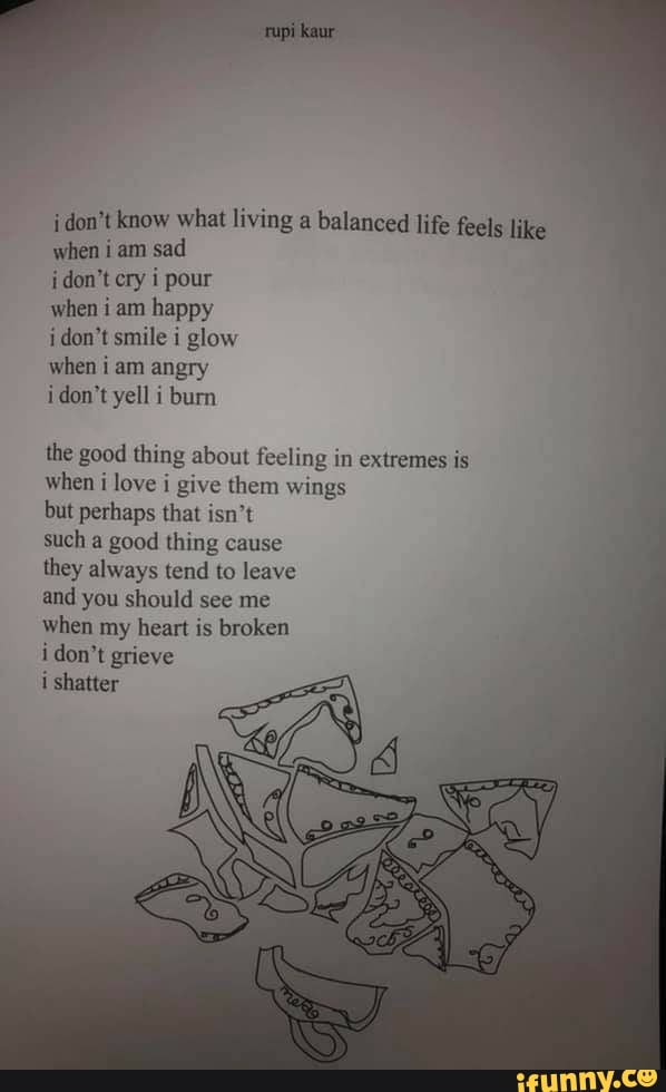 Don't know what living a balanced life feels like when i am sad idon't ...