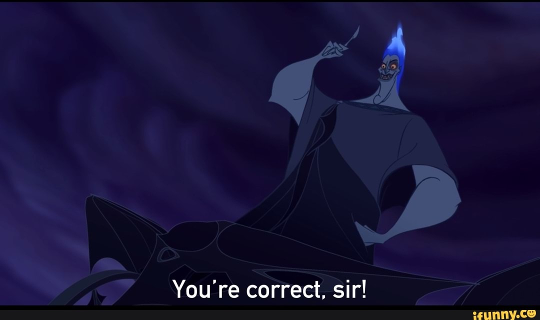 You're correct, sir! - iFunny