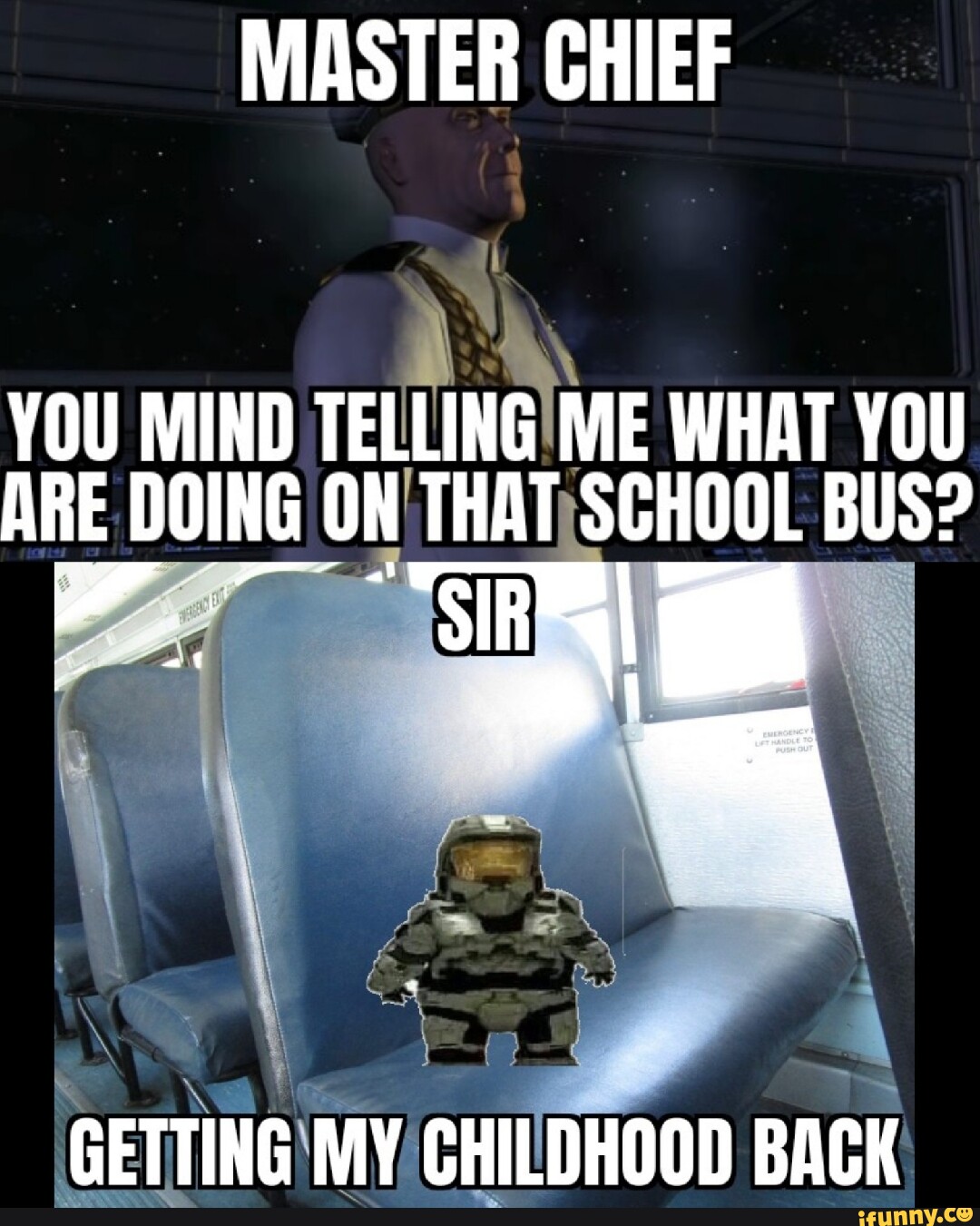 MASTER CHIEF YOU MIND TELLING ME WHAT YOU ARE DOING ON THAT SCHOOL BUS ... MASTER CHIEF YOU MIND TELLING ME WHAT YOU ARE DOING ON THAT SCHOOL BUS ...