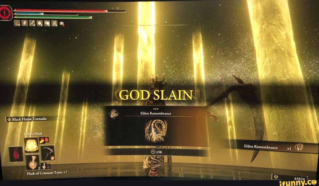 GOD SLAIN Elden Remembrance "Flask of Crimson Tears +7 - iFunny