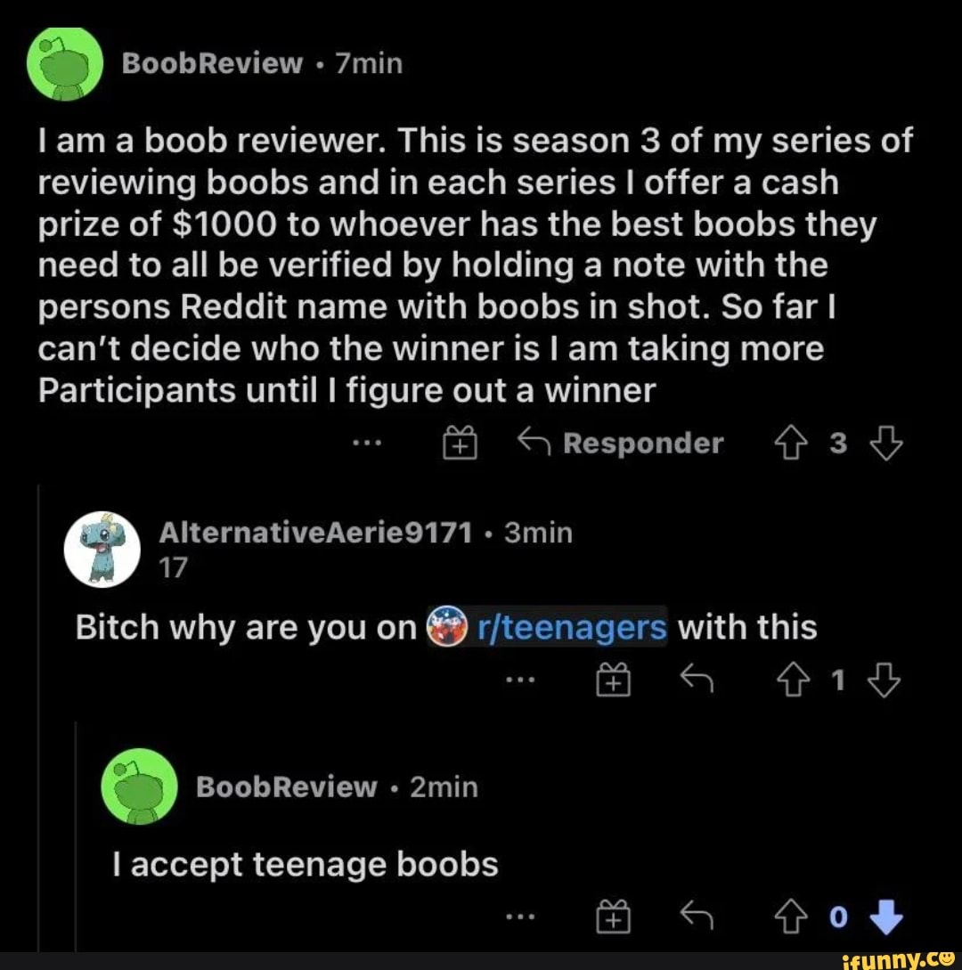 Am a boob reviewer. This is season 3 of my series of reviewing boobs ...