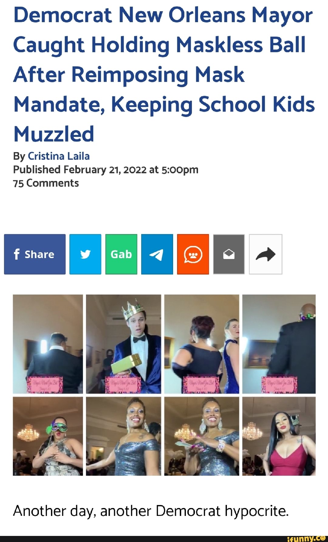 Democrat New Orleans Mayor Caught Holding Maskless Ball After ...