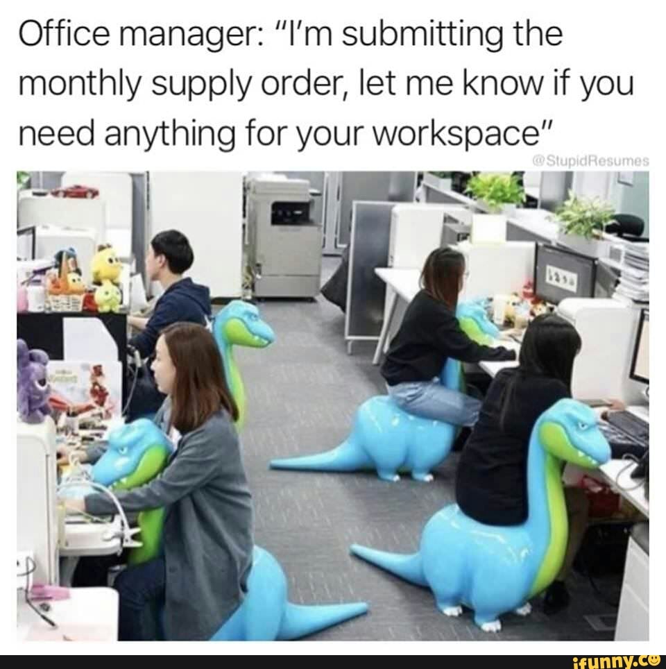 Office manager: "I'm submitting the monthly supply order, let me know ...