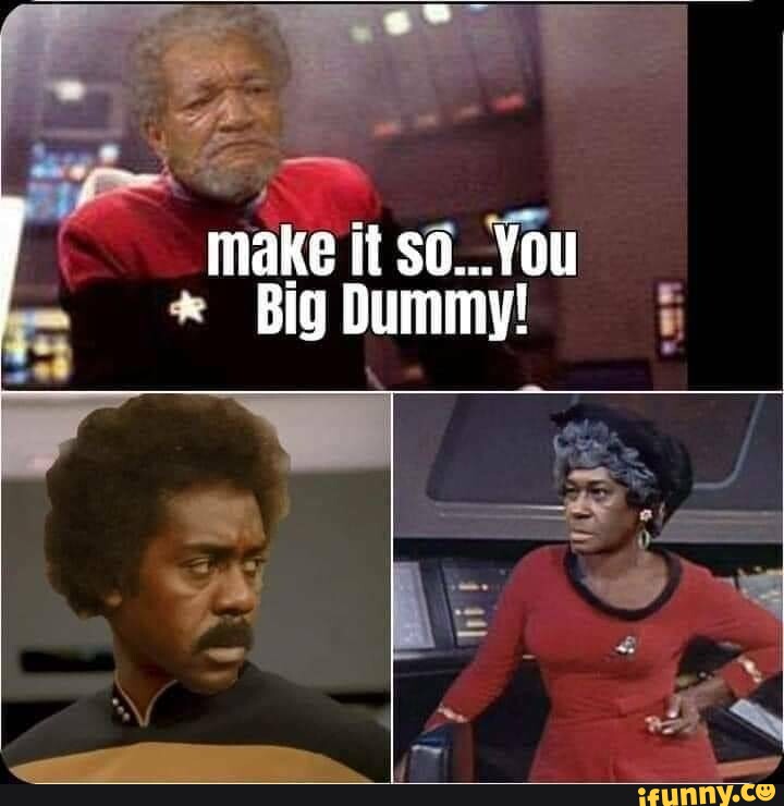 Make it so. Big Dummy! - iFunny