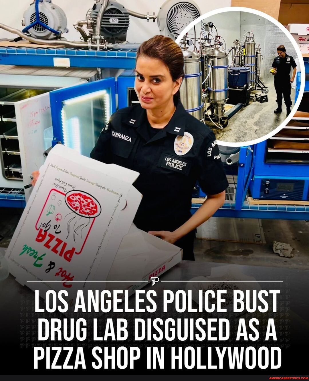 A drug lab disguised as a pizza kitchen was discovered and shut down by ...