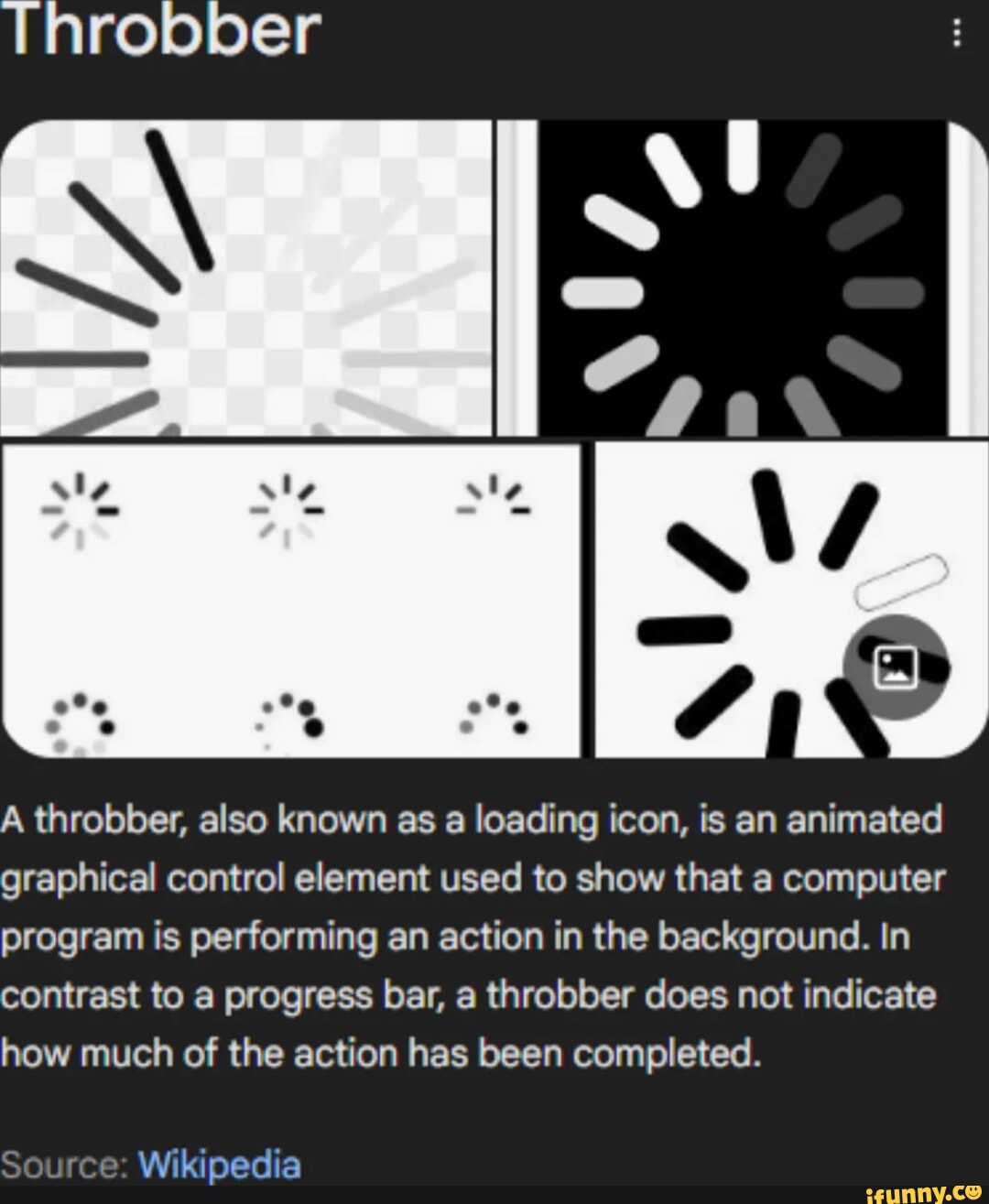 Throbber SS SS A throbber, also known as a loading icon, is an animated ...