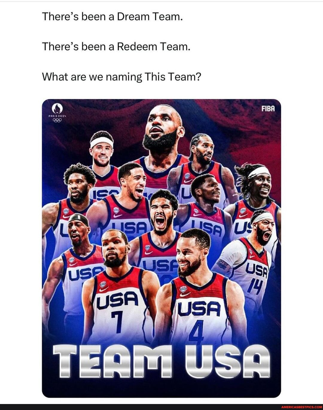 🤔🤔 - There's been a Dream Team. There's been a Redeem Team. What are we ...