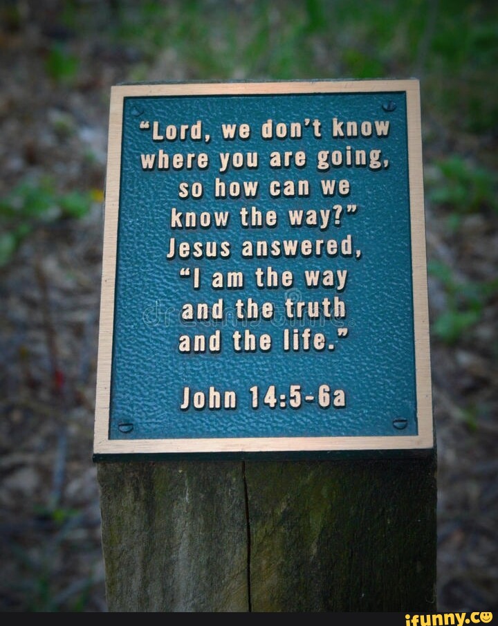 "Lord, we don t know where you are going, so how can we know the way ...
