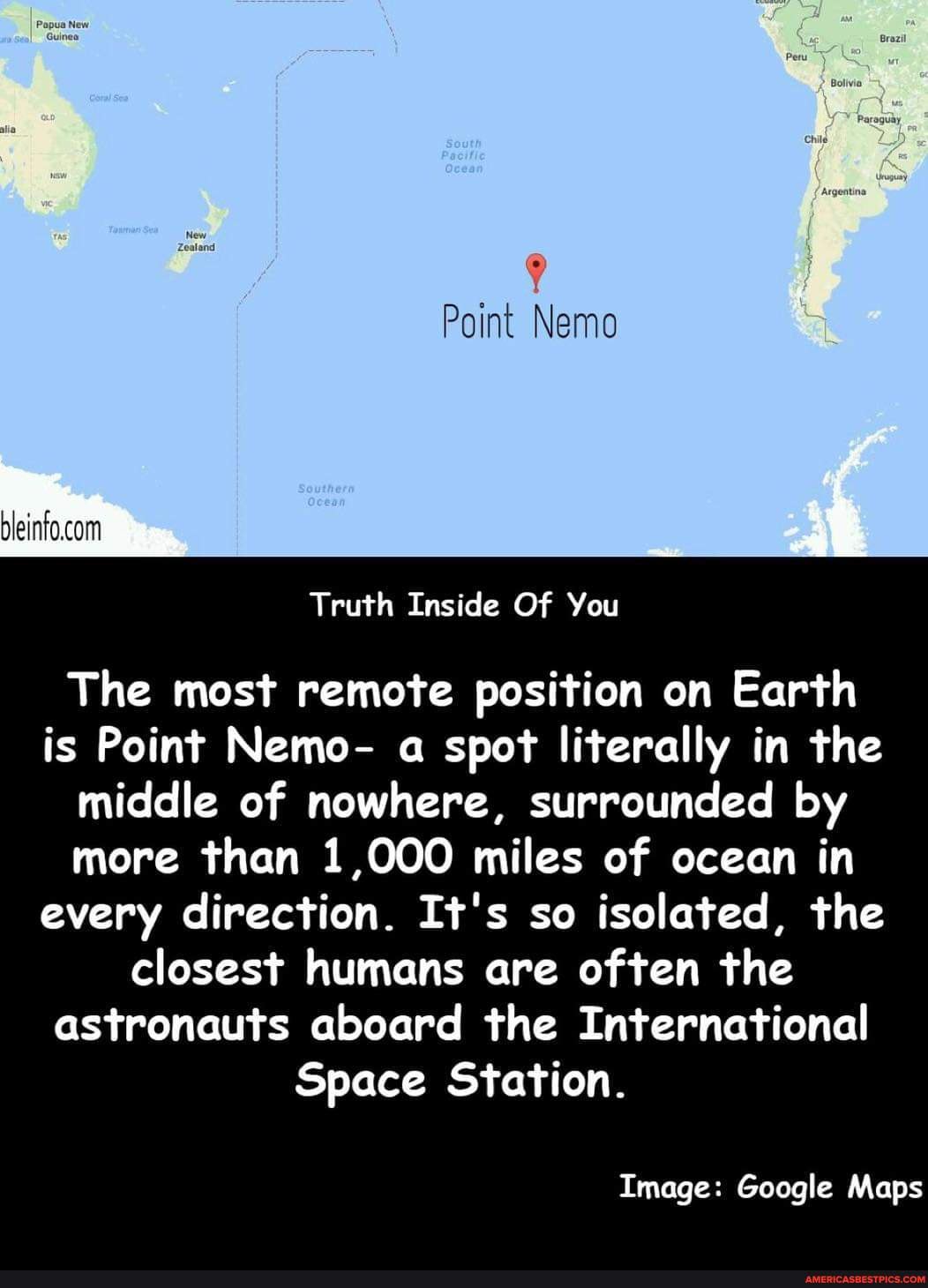 Papua New Zealand Point Nemo Truth Inside Of You The most remote ...