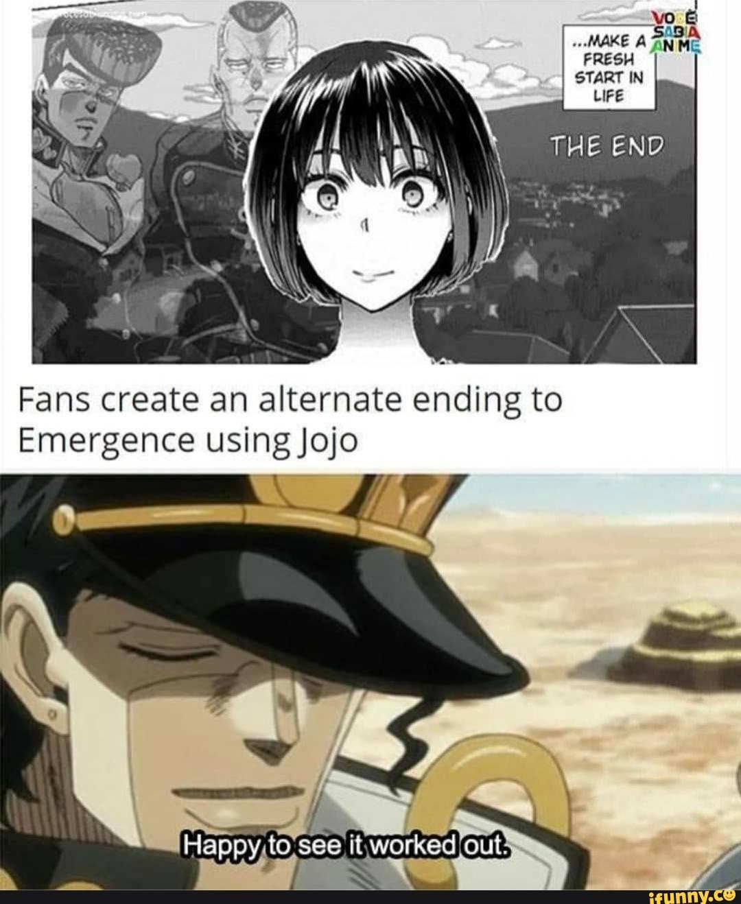 Fans create an alternate ending to Emergence usingJojo - iFunny