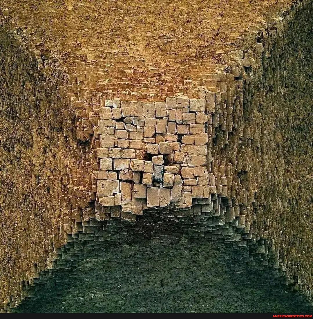 Top View of the Great Pyramid of Giza The Great Pyramid of Giza is the ...