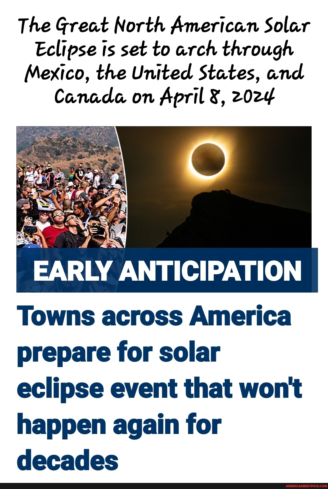 The Great North American Solar Eclipse ts set to arch through Mexico ...