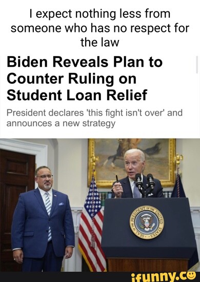 I expect nothing less from someone who has no respect for the law Biden ...