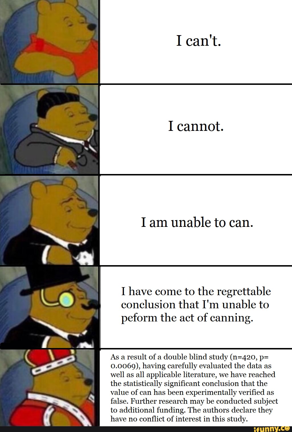 I Can t I Cannot Am Unable To Can I Have Come To The Regrettable
