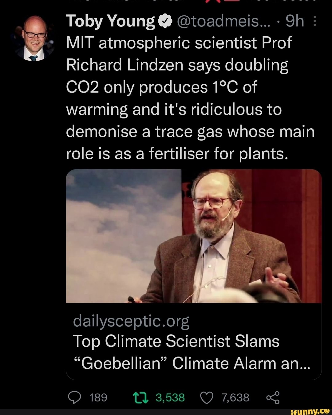 Toby Young @ @toadmeis... - MIT atmospheric scientist Prof Richard ...