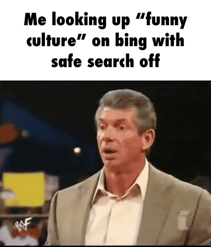 Me looking up "funny culture" on bing with safe search off - iFunny