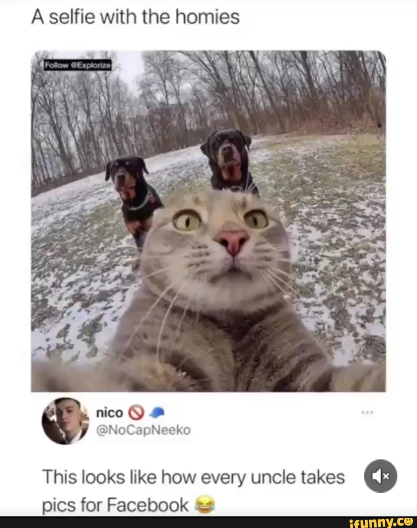 A selfie with the homies This looks like how every uncle takes pics for ...
