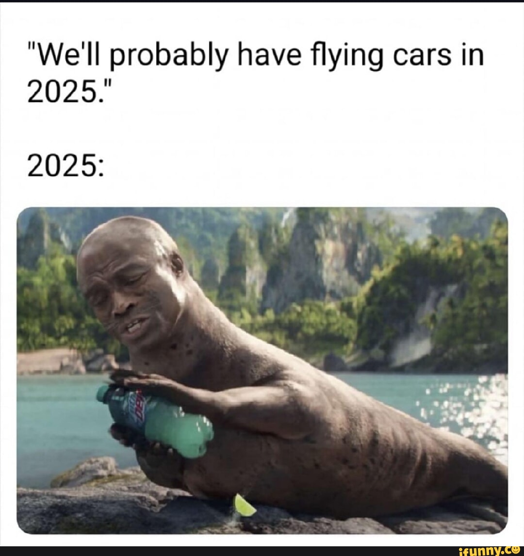 "We'll probably have flying cars in 2025." 2025: SS - iFunny