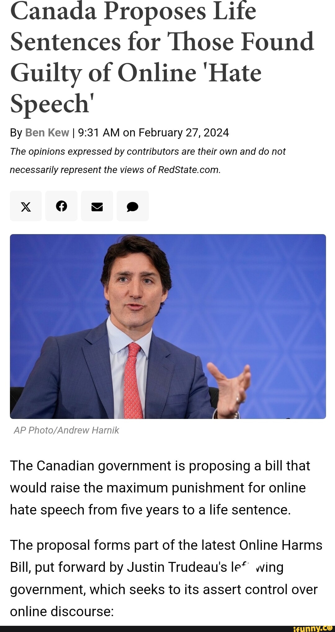 Canada Proposes Life Sentences for Those Found Guilty of Online 'Hate ...