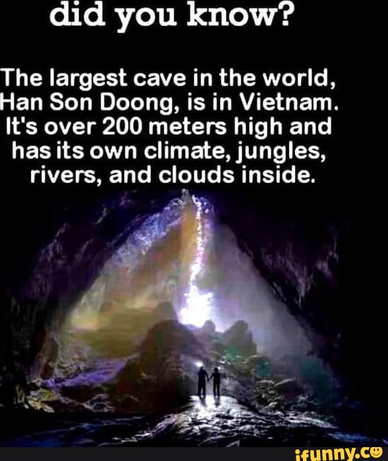 Did you know? The largest cave in the world, Han Son Doong, is in ...