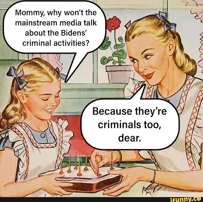 Mommy, why won't the mainstream media talk about the Bidens' criminal ...