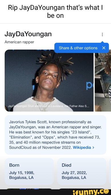 Rip JayDaYoungan that's what I be on Share other options JayDaYoungan ...
