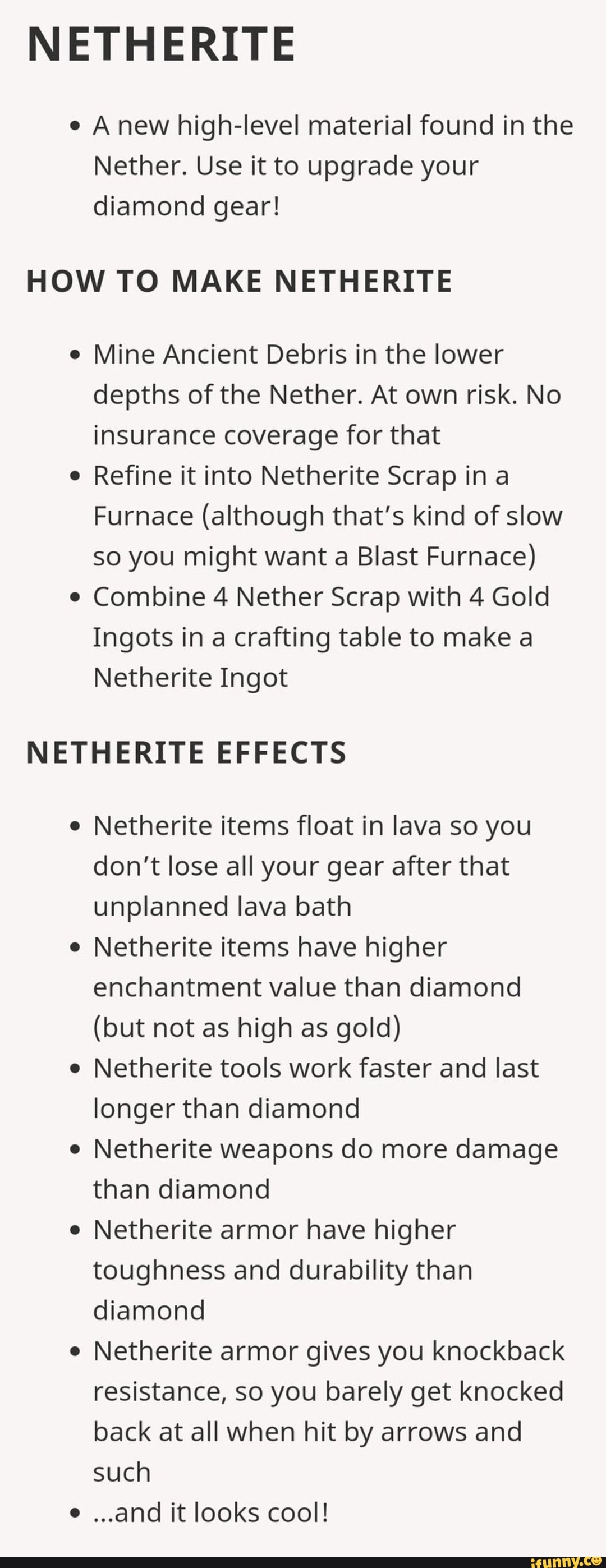 NETHERITE E A New High level Material Found In The Nether Use It To NETHERITE E A New High level Material Found In The Nether Use It To