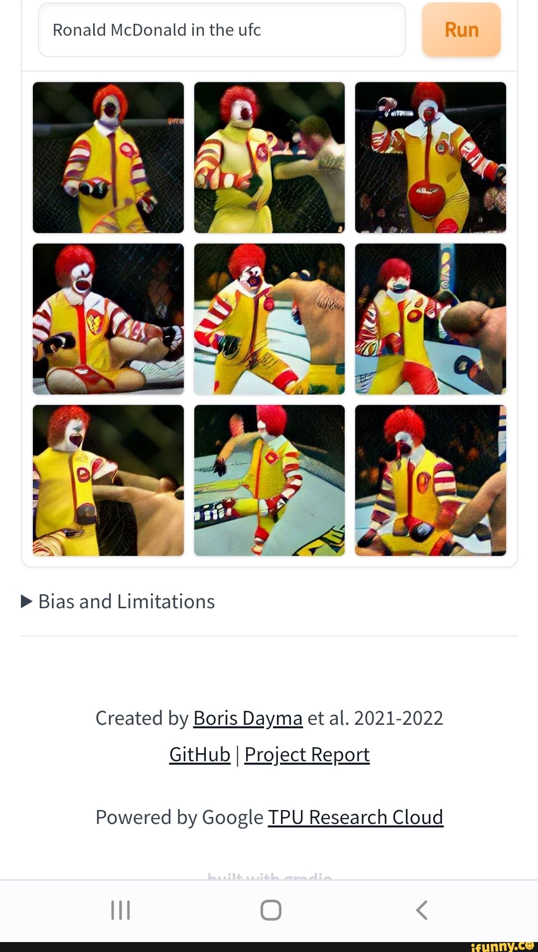 Ronald McDonald in the ufc Run Bias and Limitations Created by Boris ...