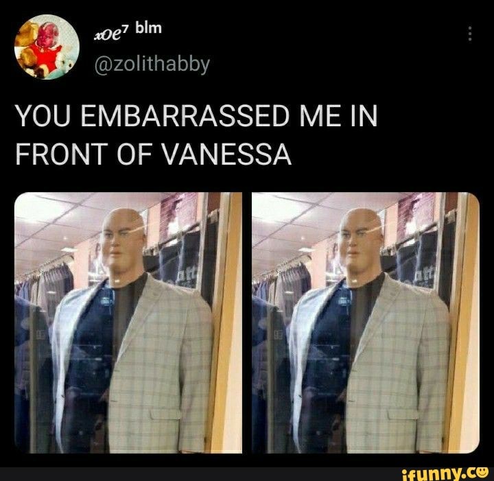 Blm zolithabby YOU EMBARRASSED ME IN FRONT OF VANESSA - iFunny