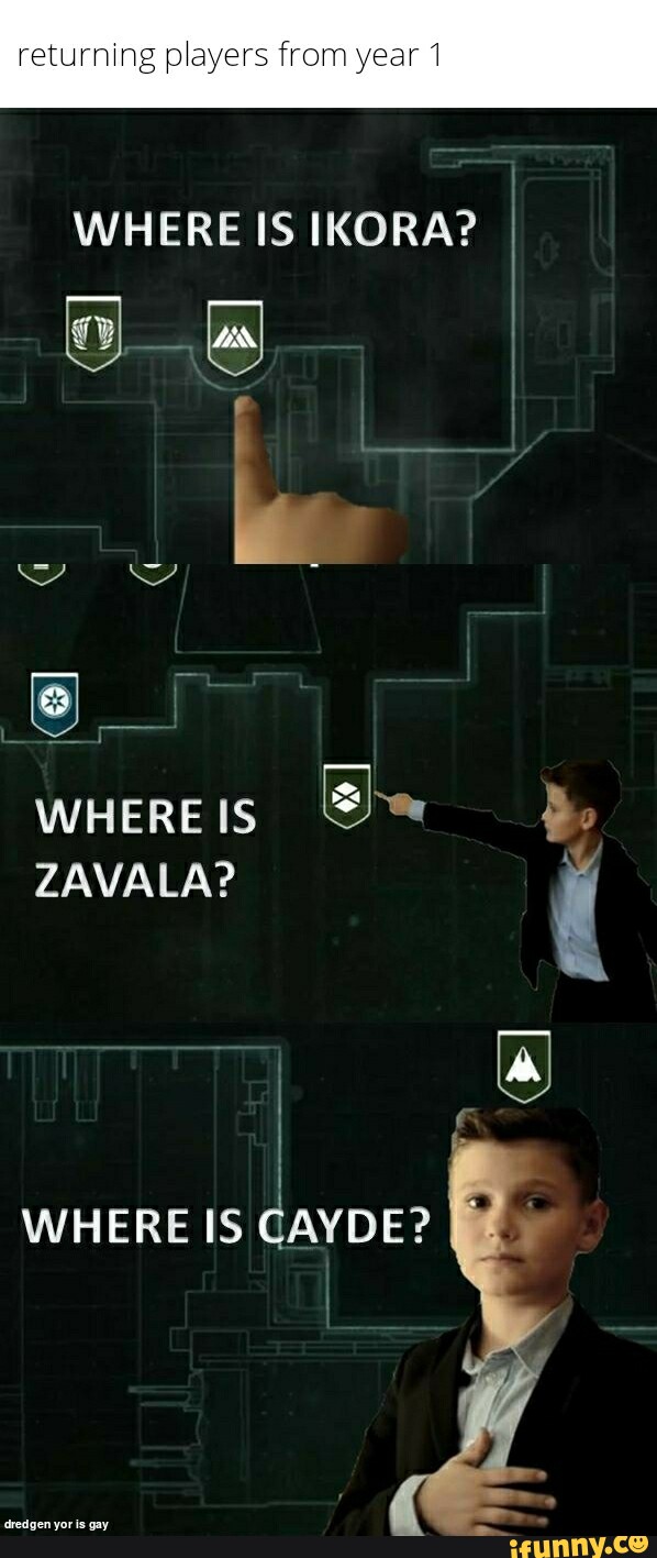 Returning players from year 1 WHERE IS IKORA? I WHERE IS ZAVALA? WHERE ...