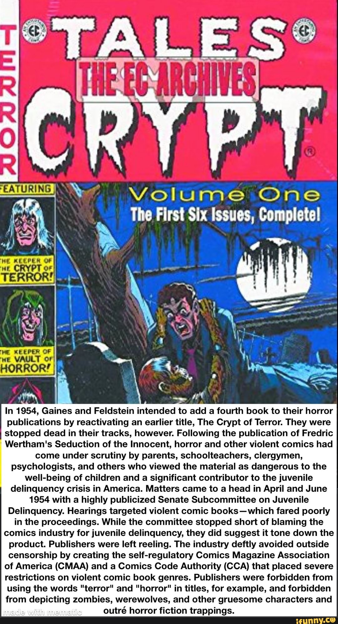 "TALES" CRYPT Volume One The First Six Issues, Complete! ACCPEA OF oF ...