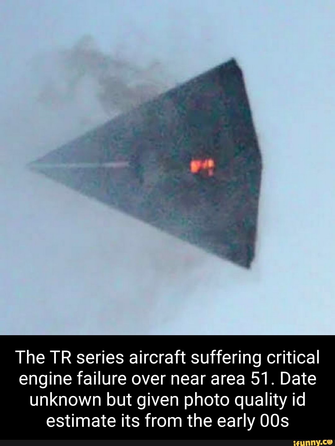 The TR series aircraft suffering critical engine failure over near area ...