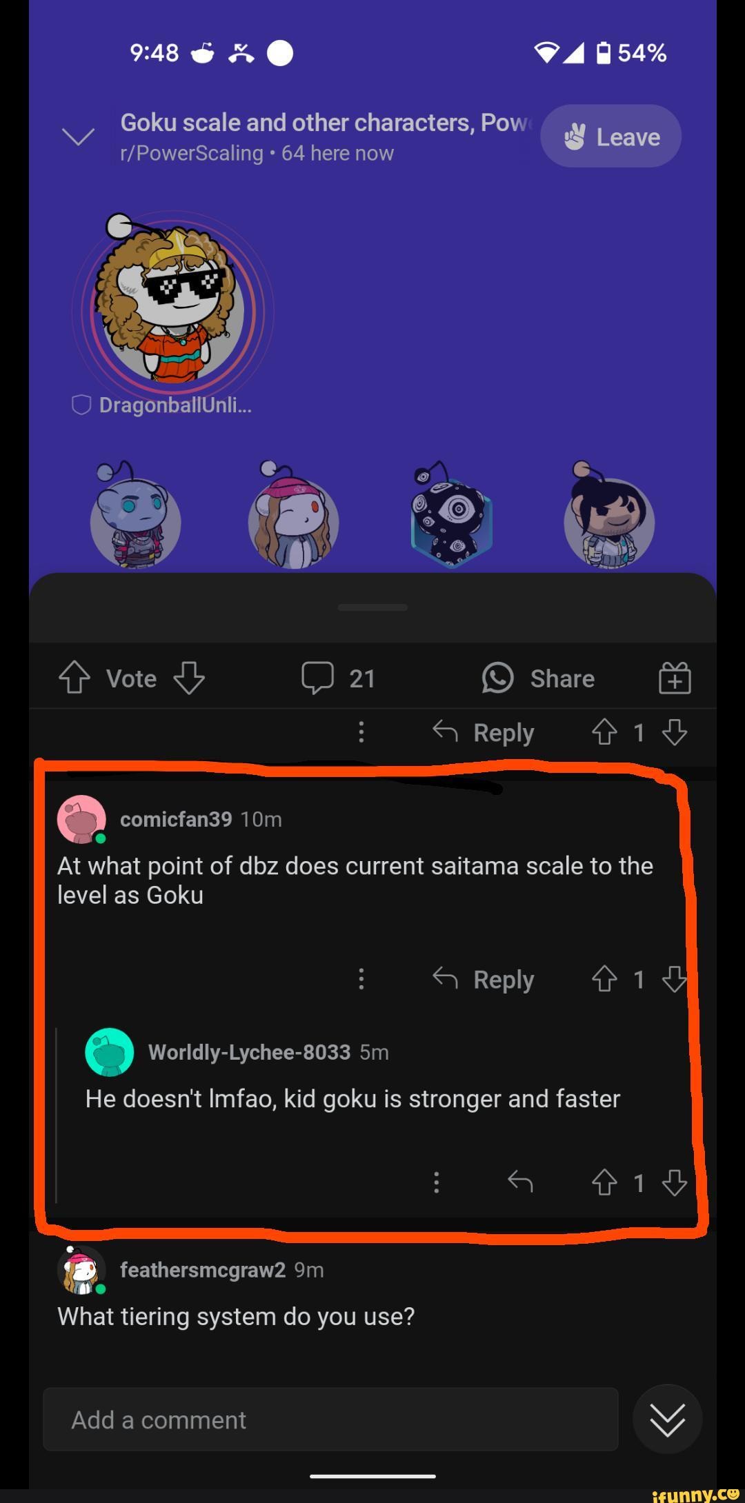 485 &O A Goku scale and other characters, Pow Leave 64 here now ...