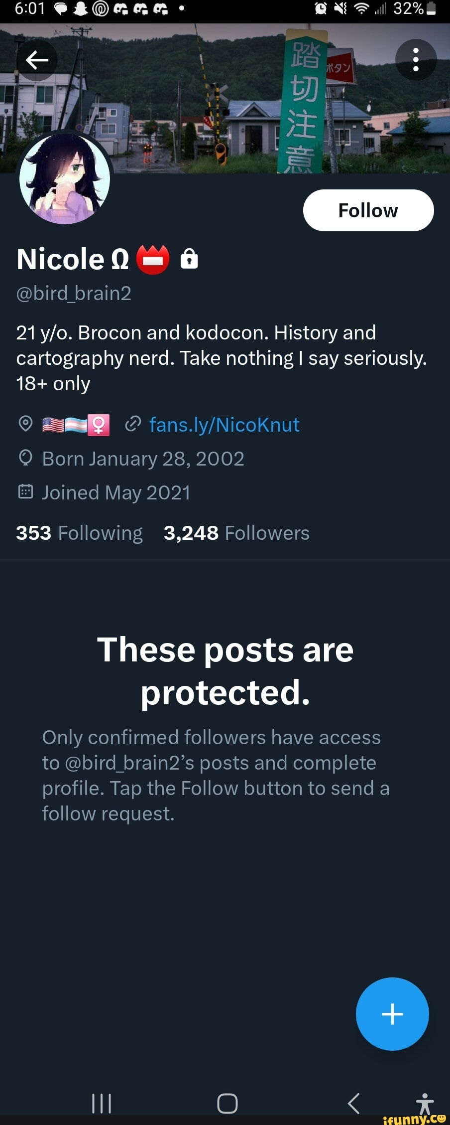 Nicole 0 @ @bird_brain2 601 Follow 21 Brocon and kodocon. History and ...