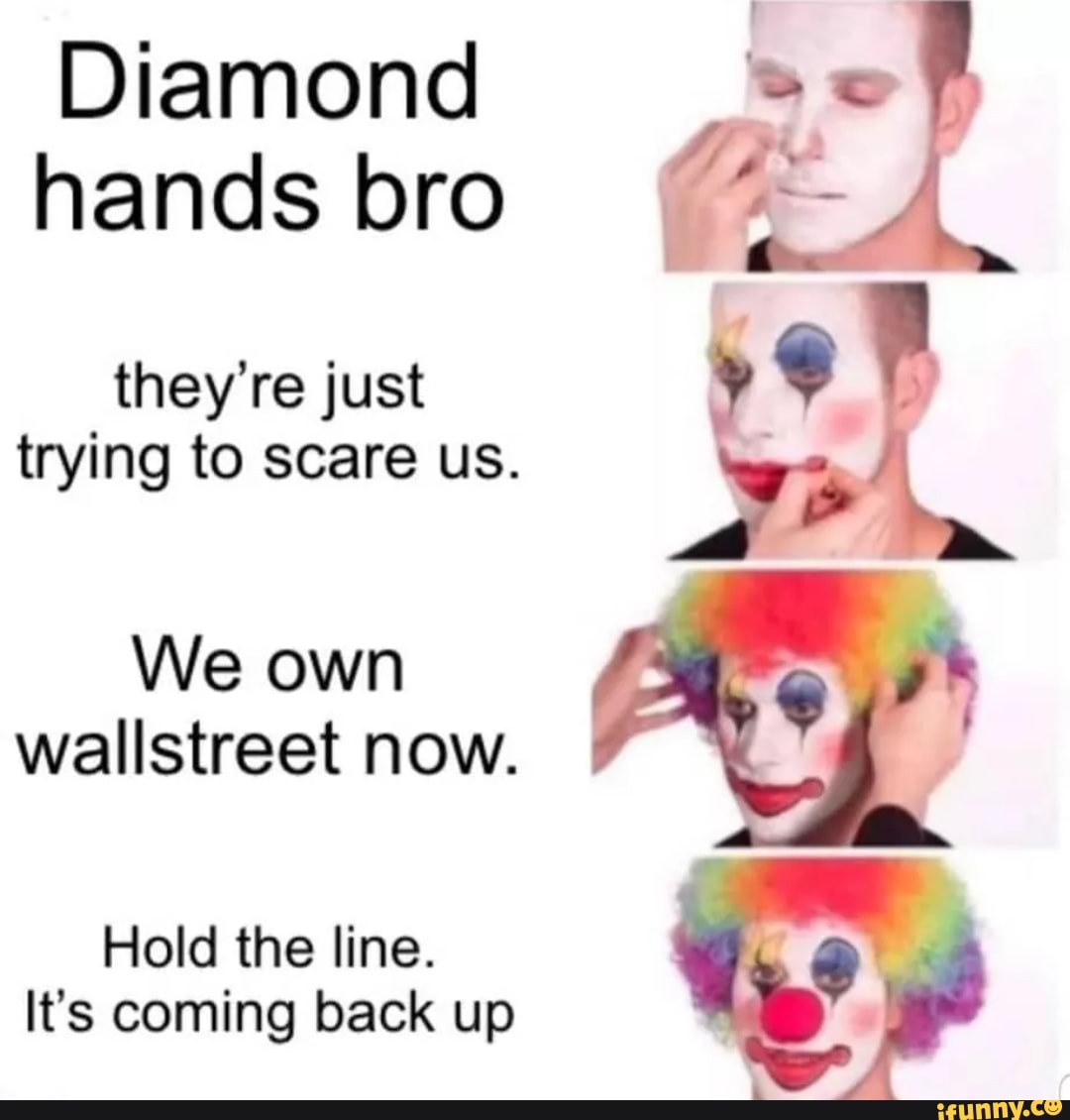 Diamond hands bro they're just trying to scare us. We own wallstreet ...