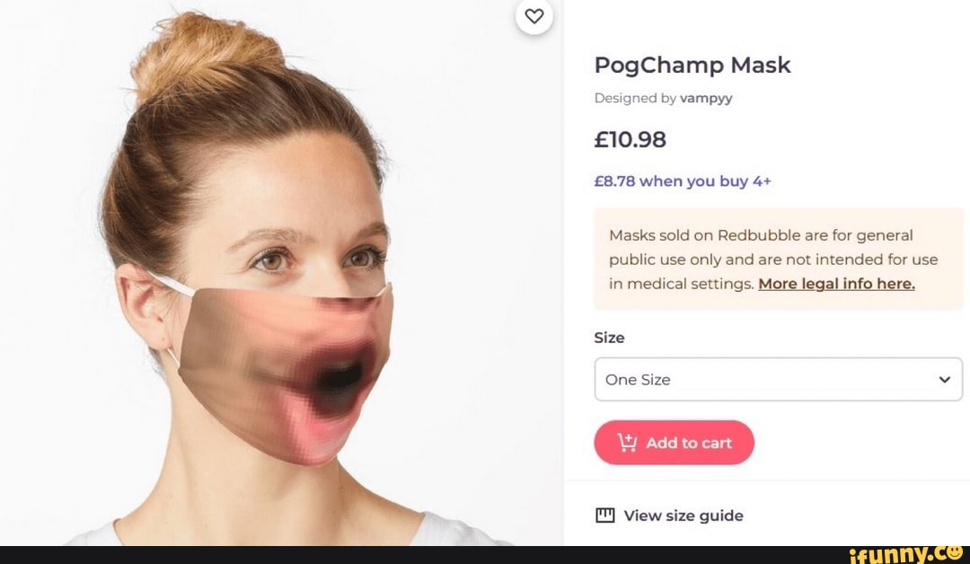 PogChamp Mask Designed by vampyy Masks sold on Redbubble are for ...